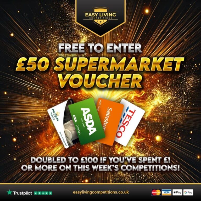 Free to Enter – £50 Supermarket Voucher – Easy Living Competitions